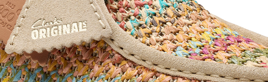 Clarks Originals Multicolour Raffia Wallabee – A Summer Statement Piece ...